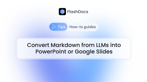 Convert Markdown from LLMs into PowerPoint or Google Slides
